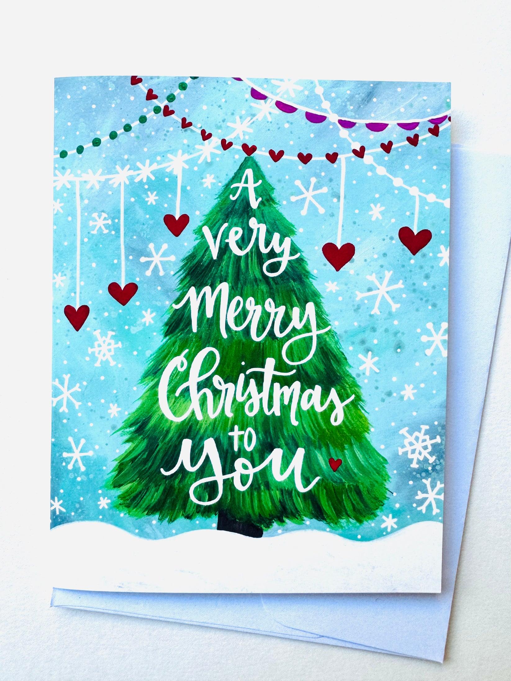 “A Very Merry Christmas to You” Card with Envelope – Bethany Joy Art