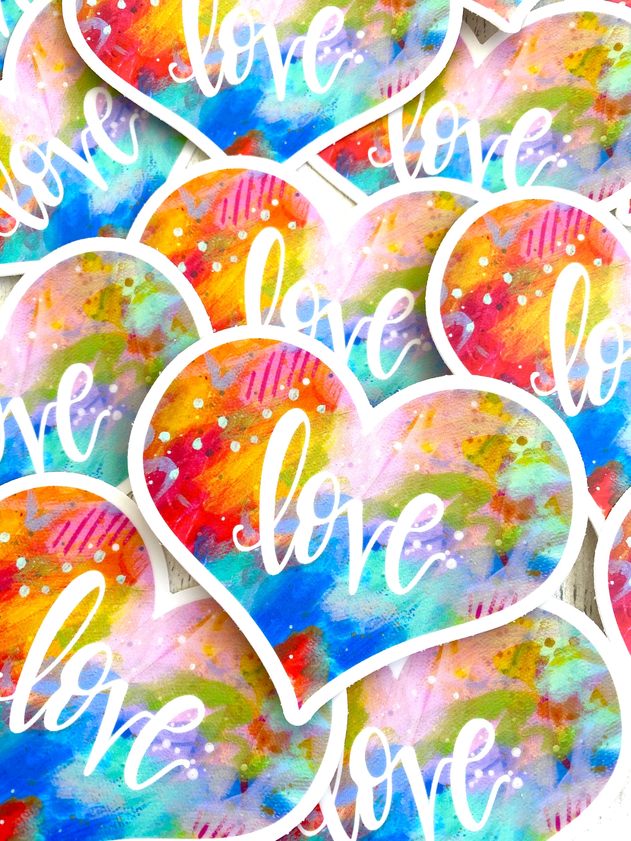 Love Vinyl Heart Sticker - February Sticker of the Month – Bethany Joy Art