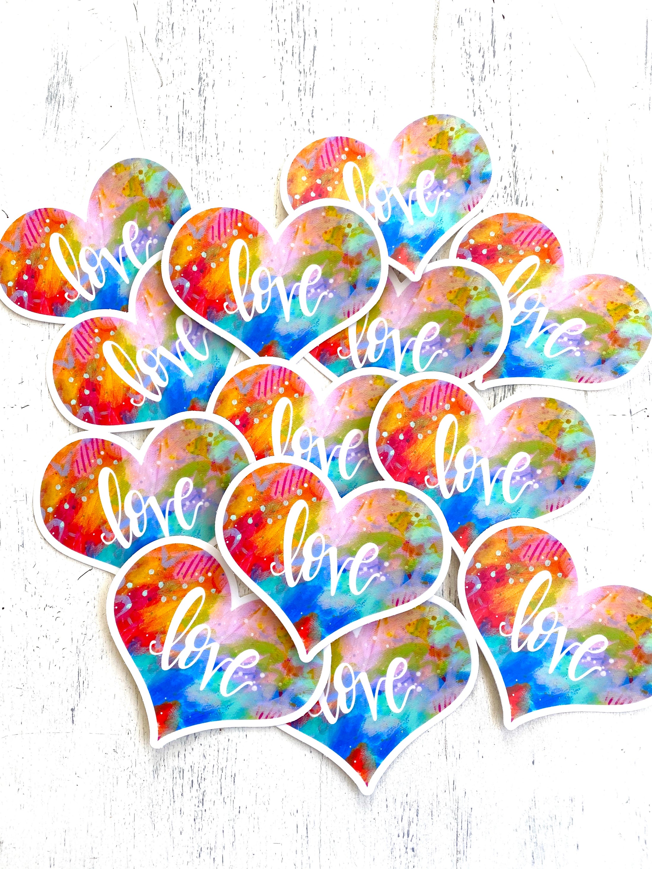 Love Vinyl Heart Sticker - February Sticker of the Month – Bethany Joy Art