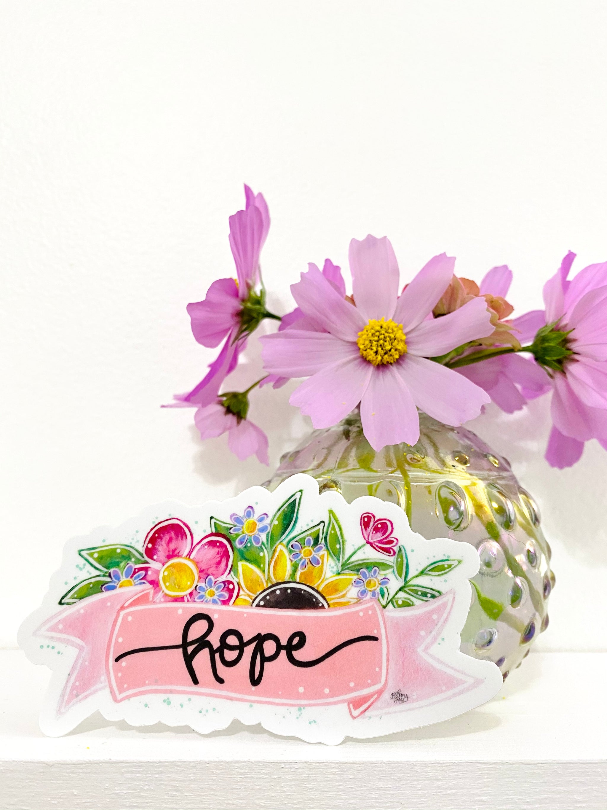 Hope Banner Vinyl Sticker - October Sticker of the Month – Bethany Joy Art