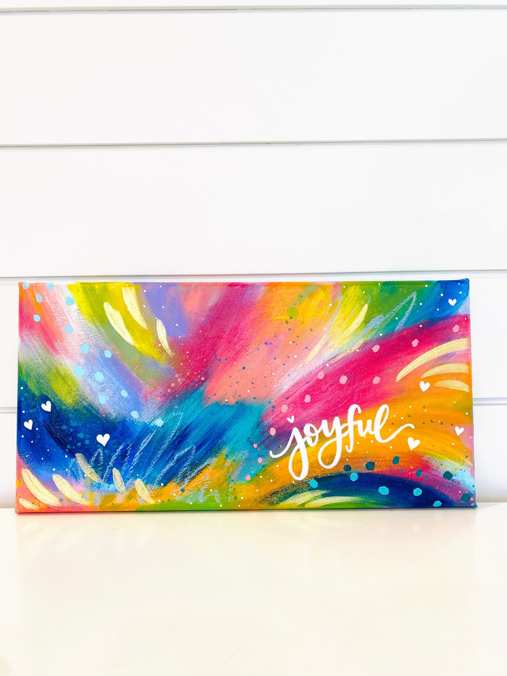 Abstract Original Painting "Joyful Colors" 8x16 inch Canvas – Bethany ...
